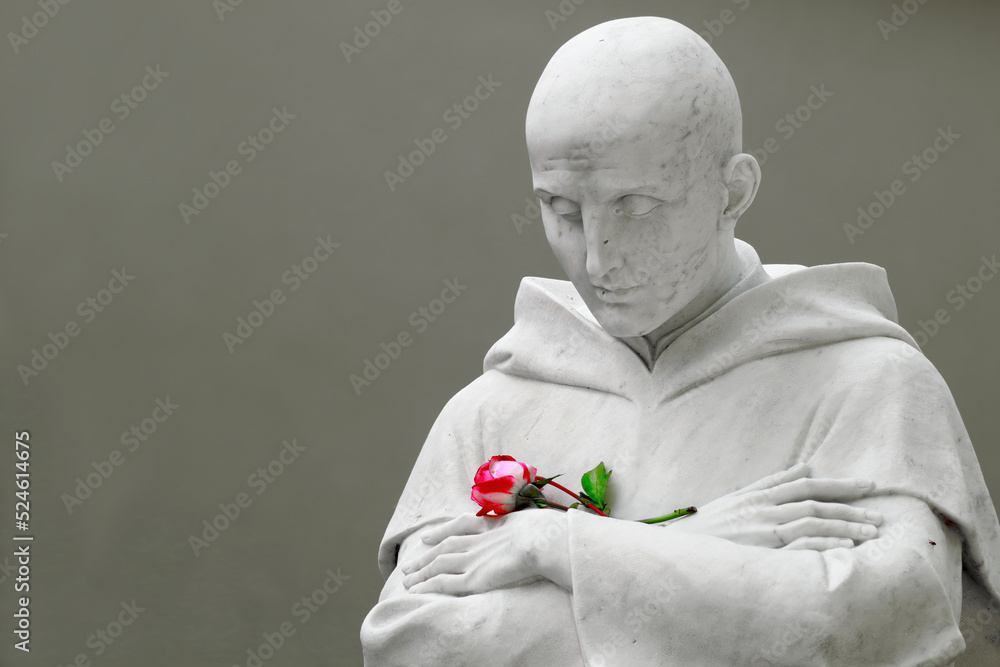 Saint Bruno of Cologne. founder of the Carthusian Order, statue outside ...