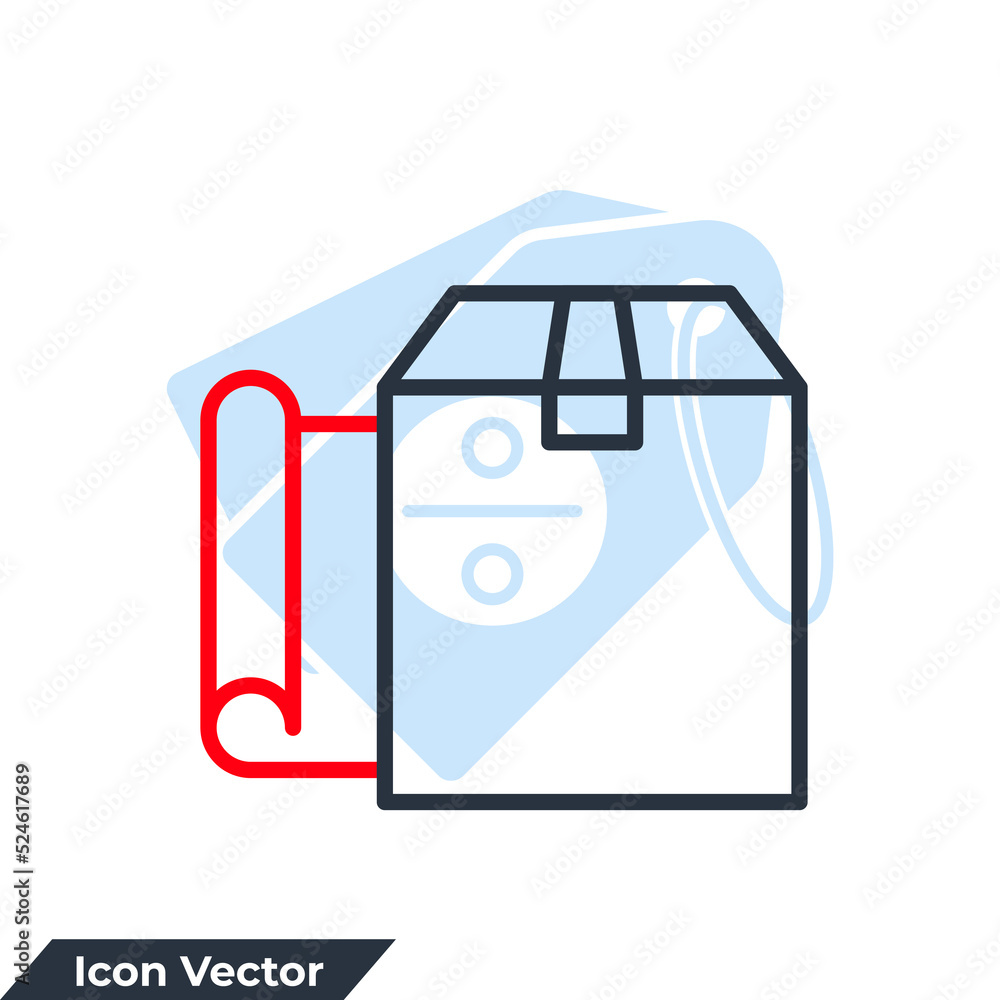 wrapping icon logo vector illustration. Gift wrapping emblem symbol ...