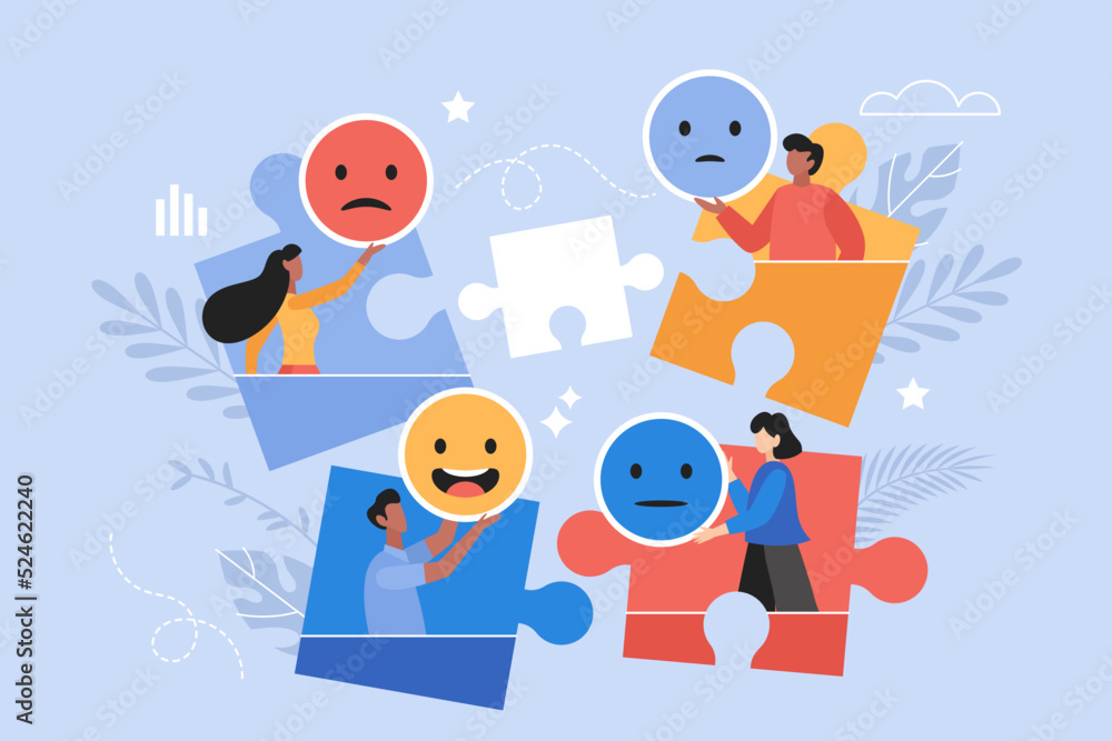 Customer feedback, user experience or client review rating business ...