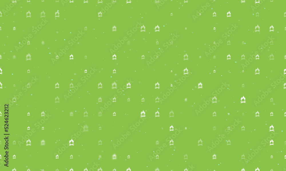 Seamless background pattern of evenly spaced white bonfire symbols of ...