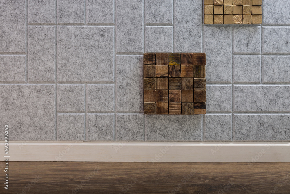 Wall cladding with acoustic panels Stock Photo | Adobe Stock