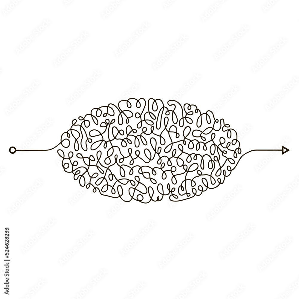 Chaotic Doodle. Thread Clew Knot. Insane Messy Line. Complicated Clew ... Chaotic Doodle. Thread Clew Knot. Insane Messy Line. Complicated Clew ...