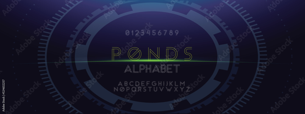 PONDS Modern Bold Font. Regular Italic Number Typography urban style ...