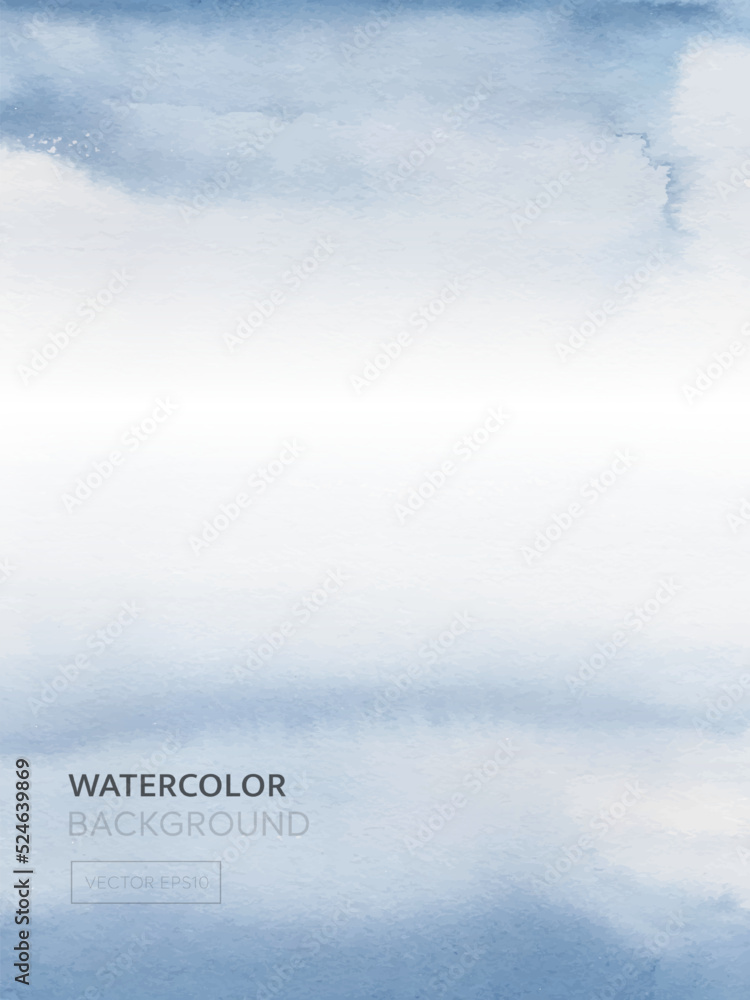 Indigo blue abstract watercolor background template for book covers and ...