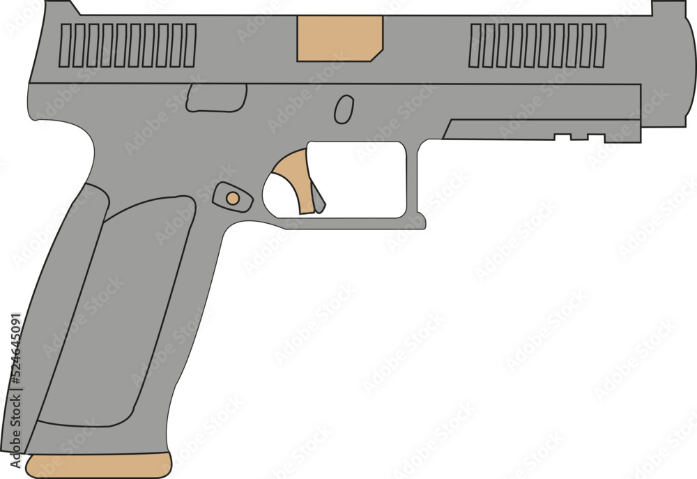 hand gun pistol svg vector logo cut file cricut silhouette and for t ...