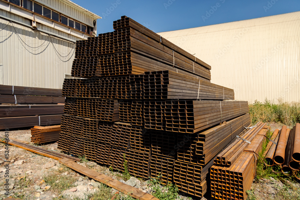 Stainless steel rectangular bars of metal Stock Photo | Adobe Stock