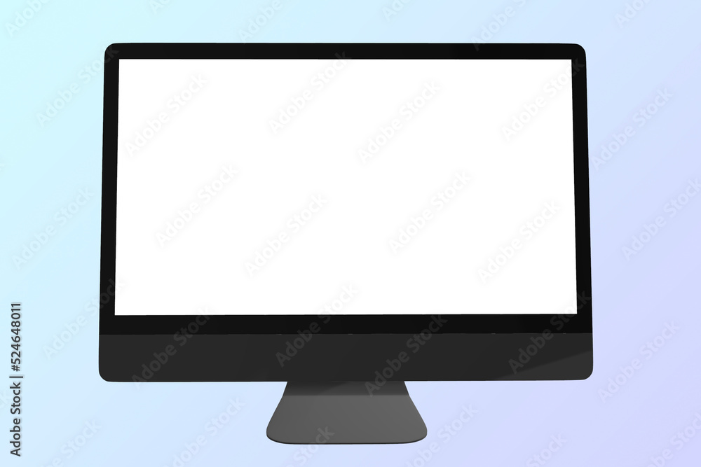 Screen. Monitor. Realistic computer display mockup with blank screen ...