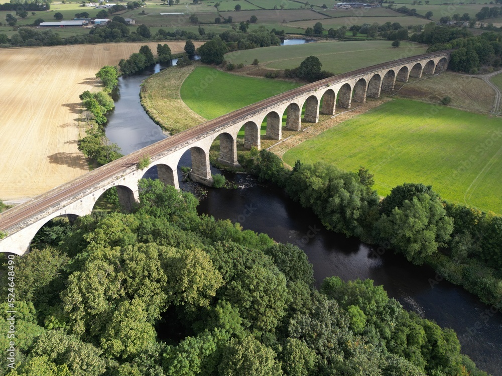 Arthington Victorian railway Viaduct, also known as Castley Viaduct or ...
