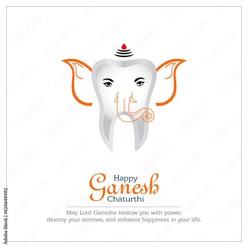 Illustration of Indian Religious Festival Ganesh Chaturthi teeth ...
