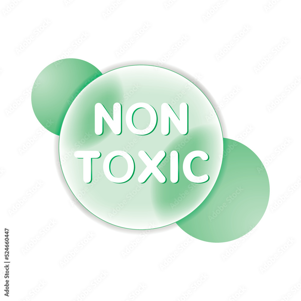 Non toxic icon round vector illustration of design element for zero ...