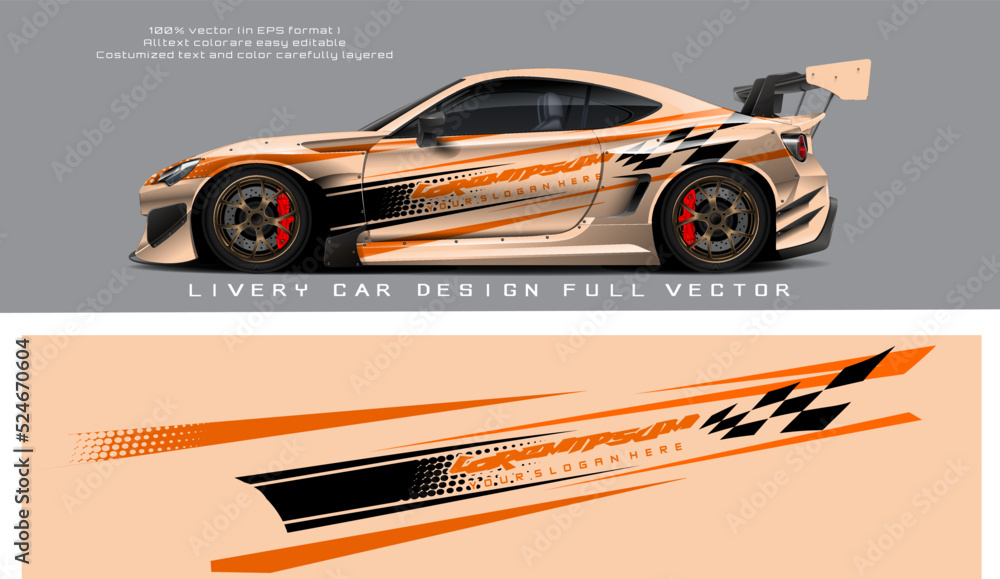 car livery graphic vector. abstract grunge background design for ...