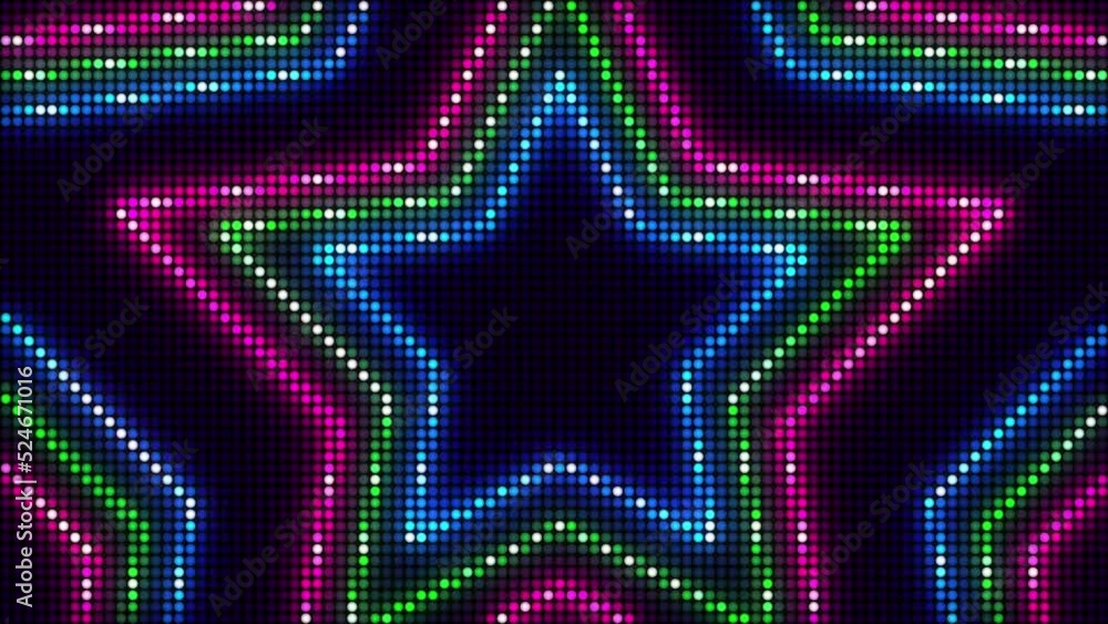 Abstract neon star light colorful glowing background. for music event ...
