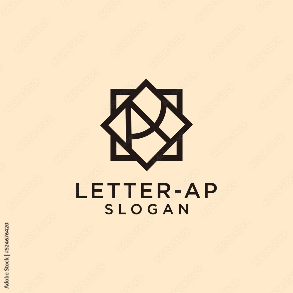 Letter-Ap logo design icon template Stock Vector | Adobe Stock
