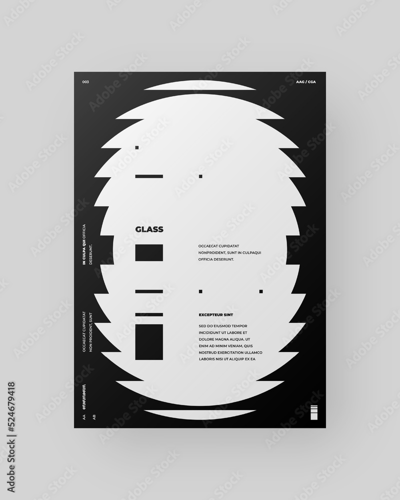 Abstract Poster Design. Vertical A4 format. Modernism brochure ...