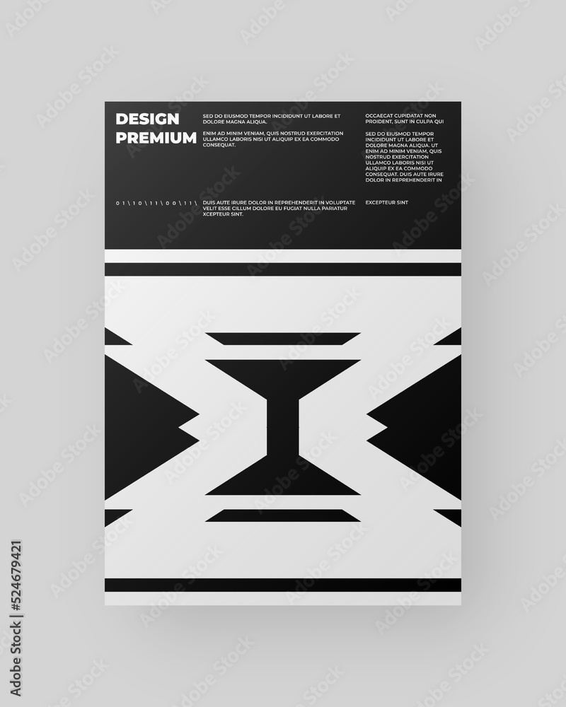 Abstract Poster Design. Vertical A4 format. Modernism brochure ...