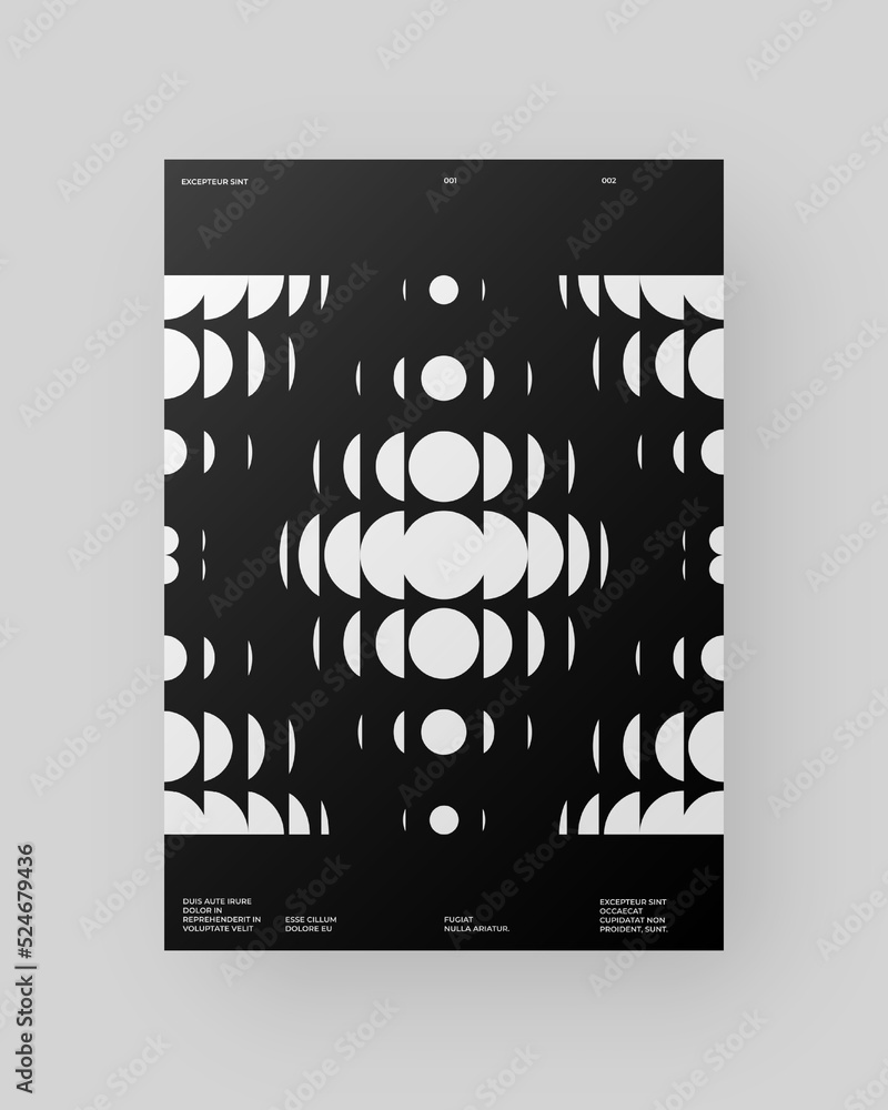 Abstract Poster Design. Vertical A4 format. Modernism brochure ...