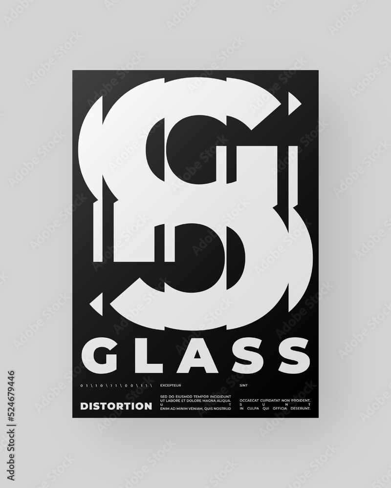 Abstract Poster Design. Vertical A4 format. Modernism brochure ...