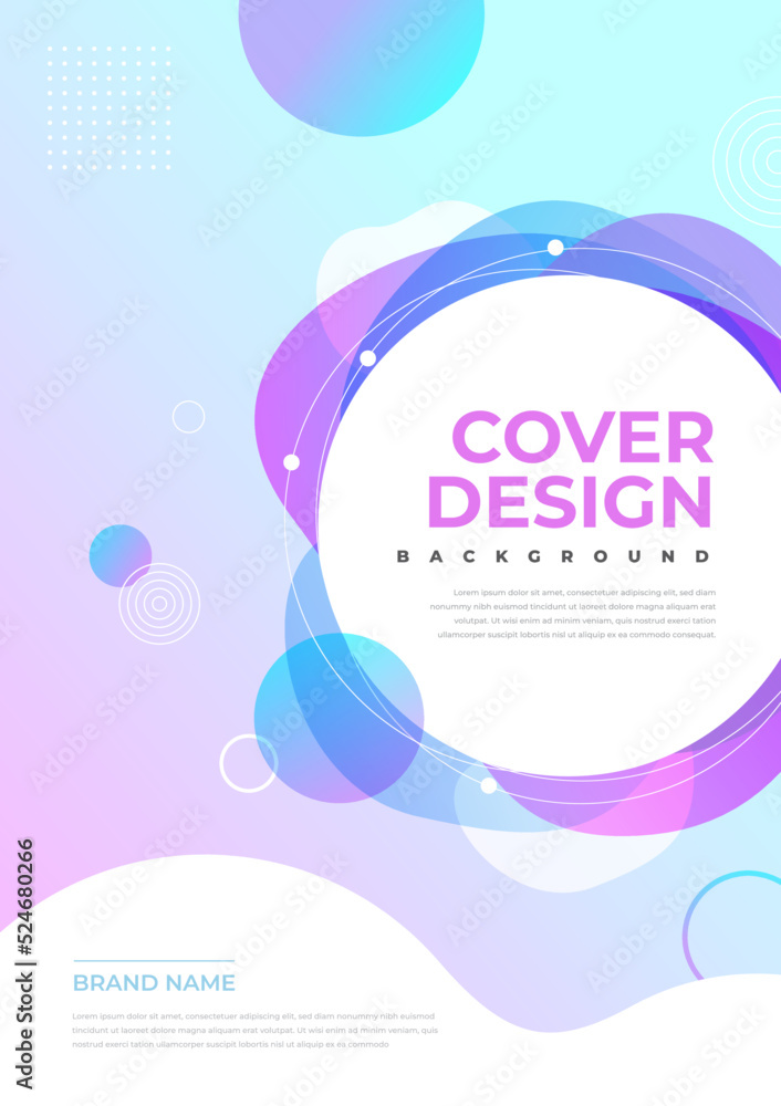 Brochure and book cover design template with abstract background Stock ...