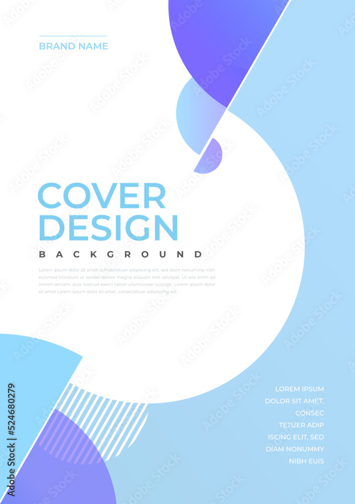 Brochure and book cover design template with abstract background Stock ...