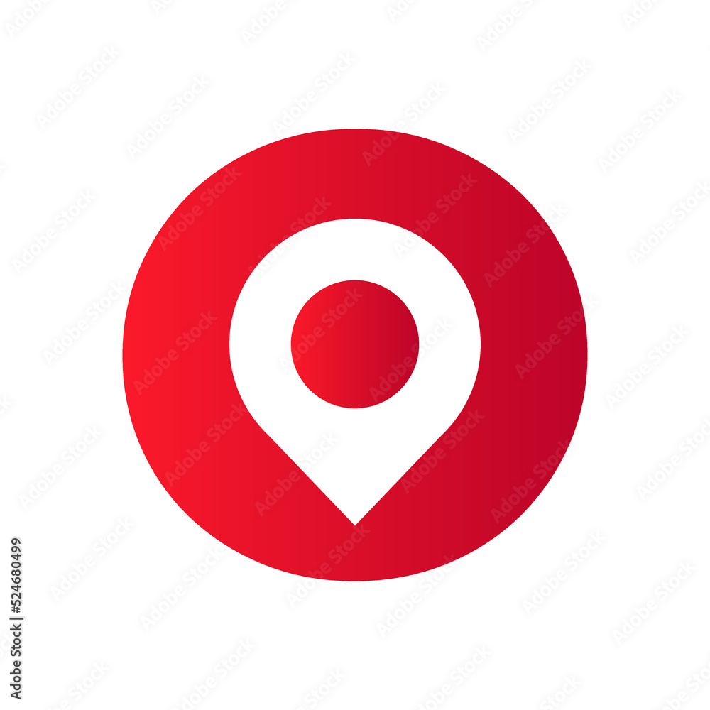 Letter O Location Logo Design Sign. Location Icon Concept With Alphabet ...