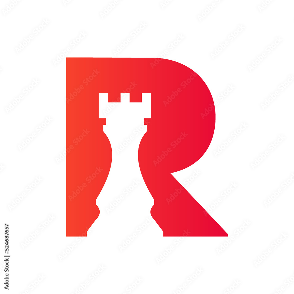 Vetor de Letter R Chess Game Logo Design Vector Template. Chess Logo ...