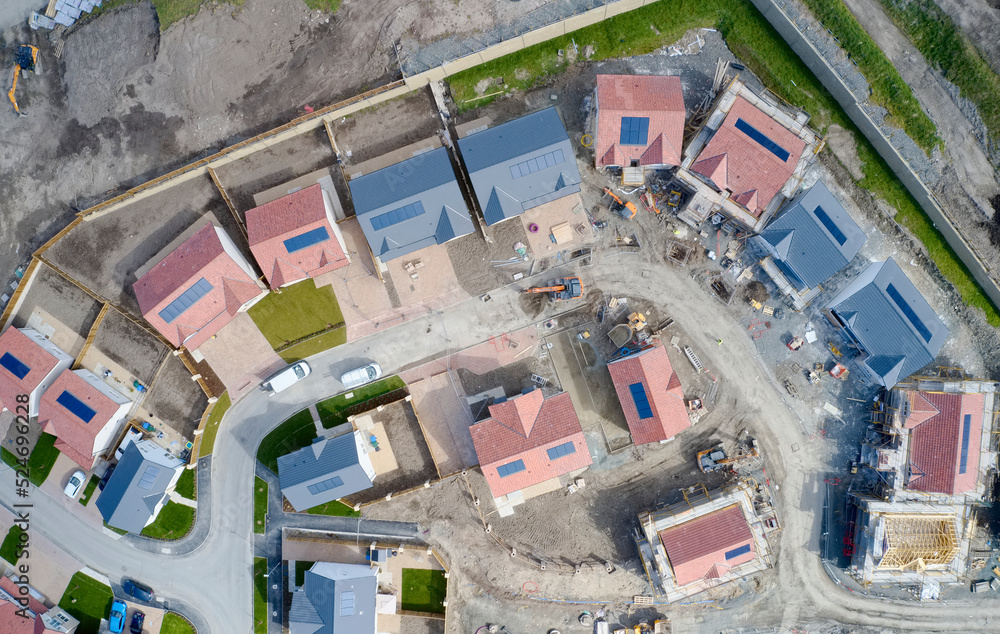 New housing development building houses for increased demand in rural ...