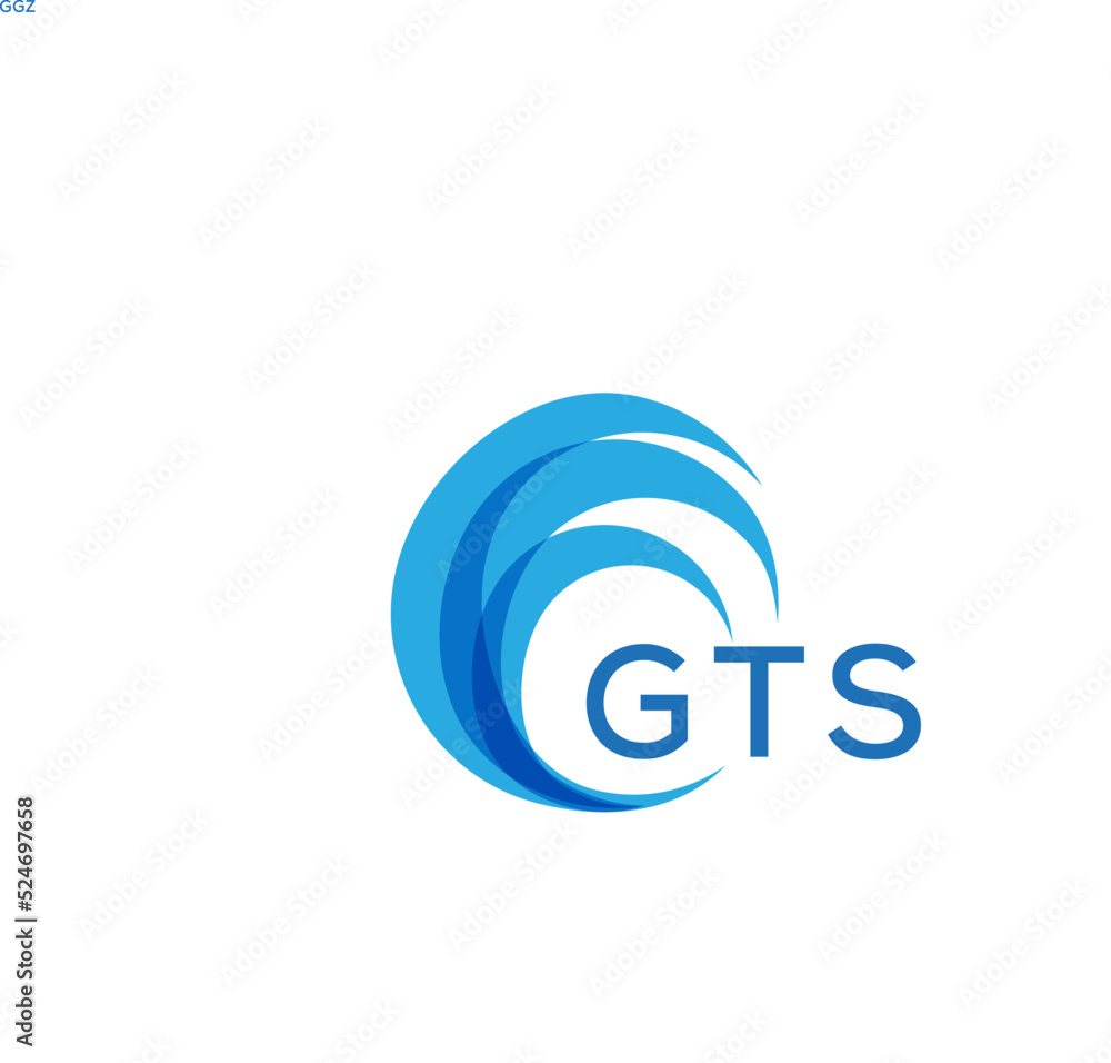 GTS letter logo. GTS blue image on white background. GTS Monogram logo design for entrepreneur ...