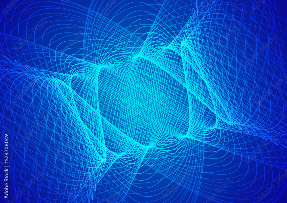 Abstract technology blue background wave lines background. Banner ...