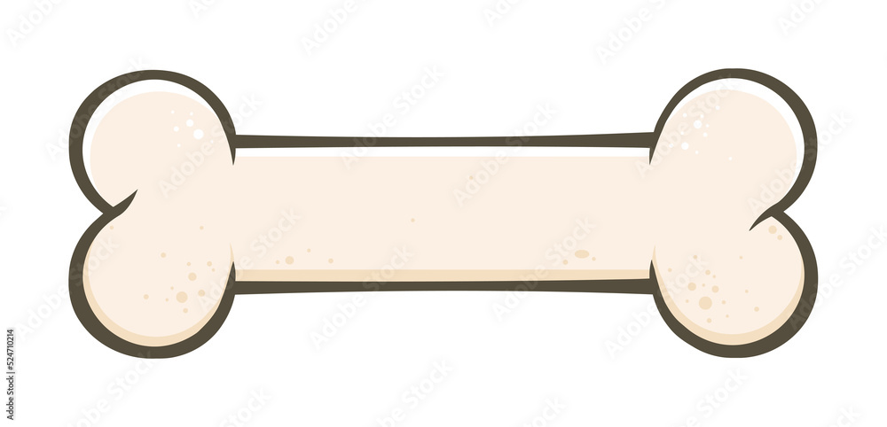 Dog Bone Cartoon Drawing. Hand Drawn Illustration Isolated On ...