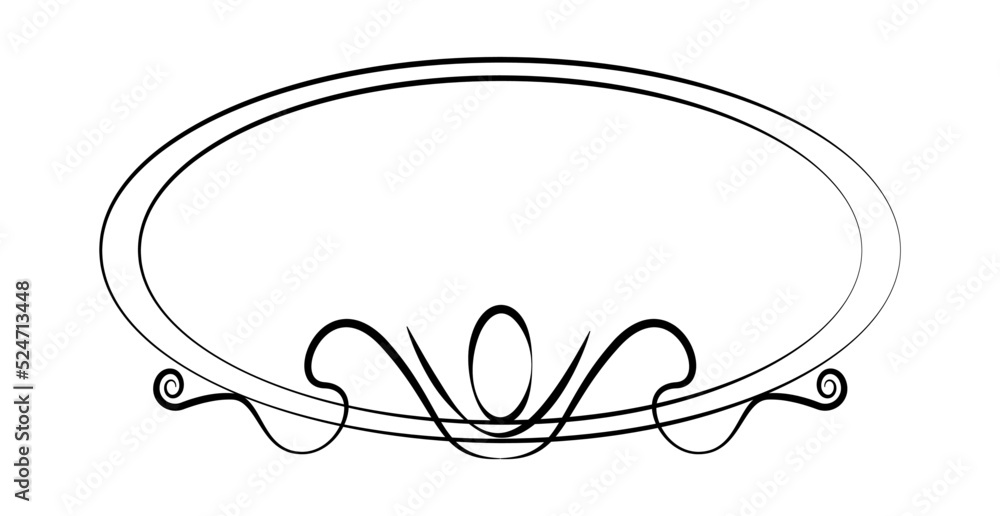 Blank template for text, isolated text box, vector ornaments Stock ...