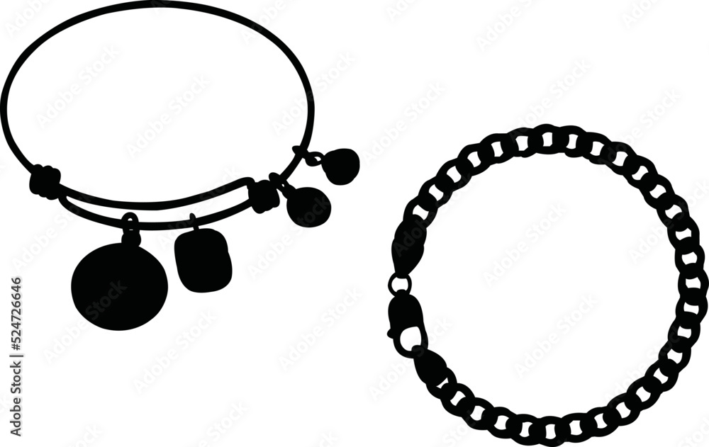 Stockvector Bracelets Eps Vector, Silhouette, Logo, Bracelets Eps ...