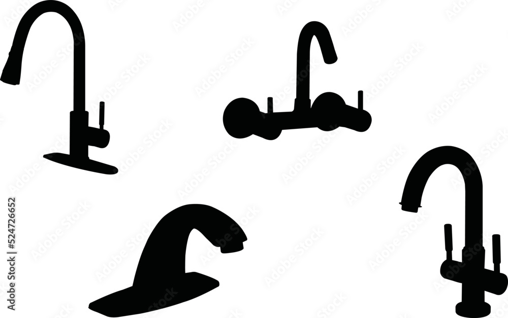 Faucet Eps Vector, Silhouette, Logo, Faucet Eps Vector Cut Files for Cricut Design, Faucet ...