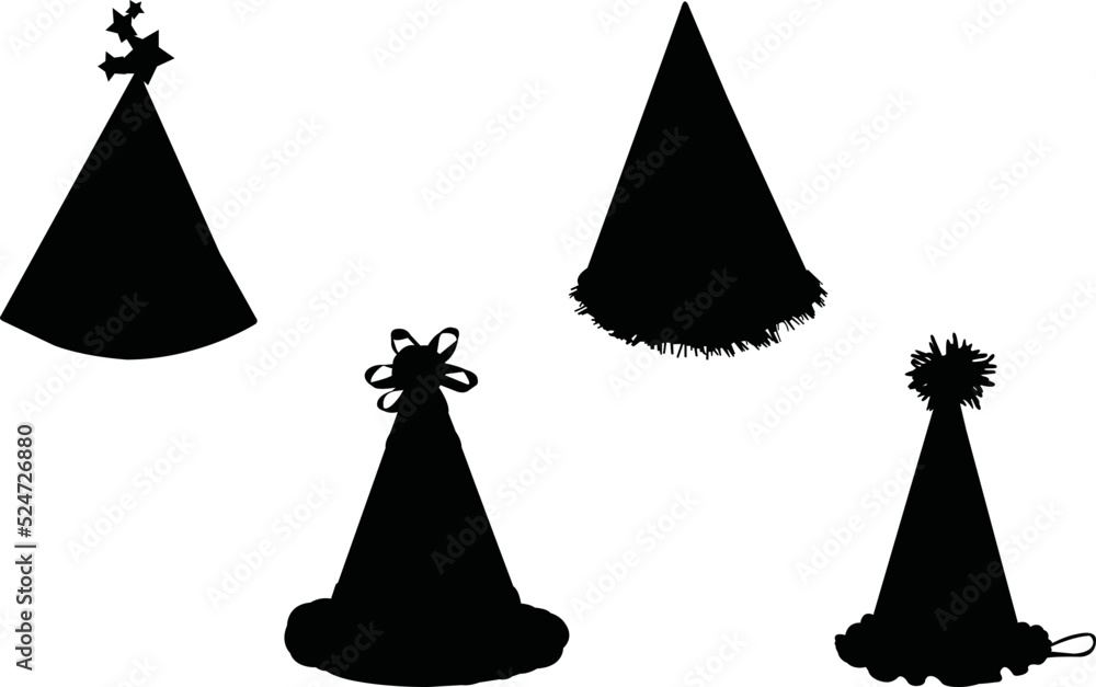 Party Hat Eps Vector, Silhouette, Logo, Party Hat Eps Vector Cut Files ...