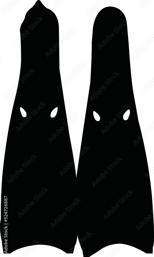Diver Flippers Eps Vector, Silhouette, Logo, Diver Flippers Eps Vector ...