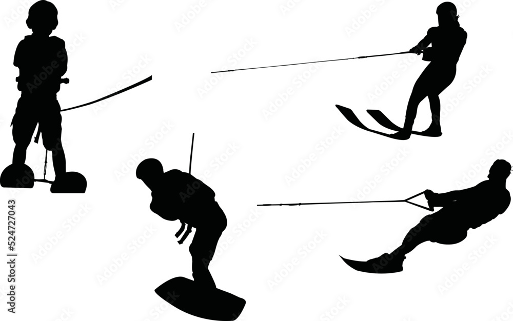 Water Skiing Silhouette