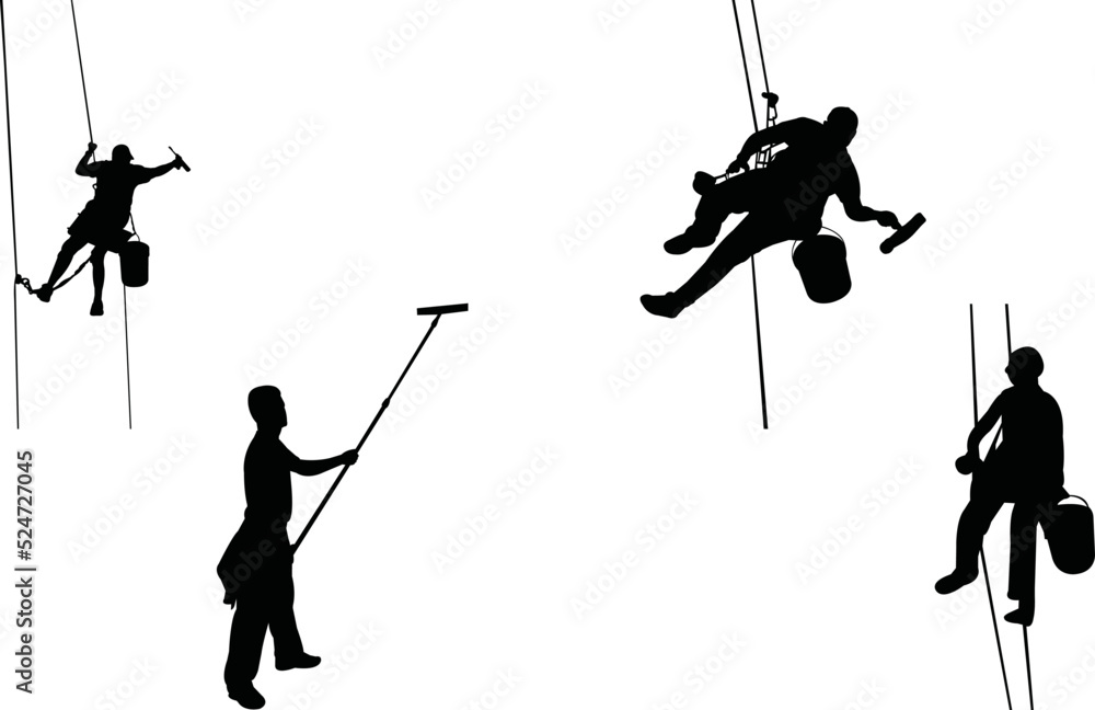 Window Washing vector eps, Silhouette, Logo, Window Washing vector eps ...