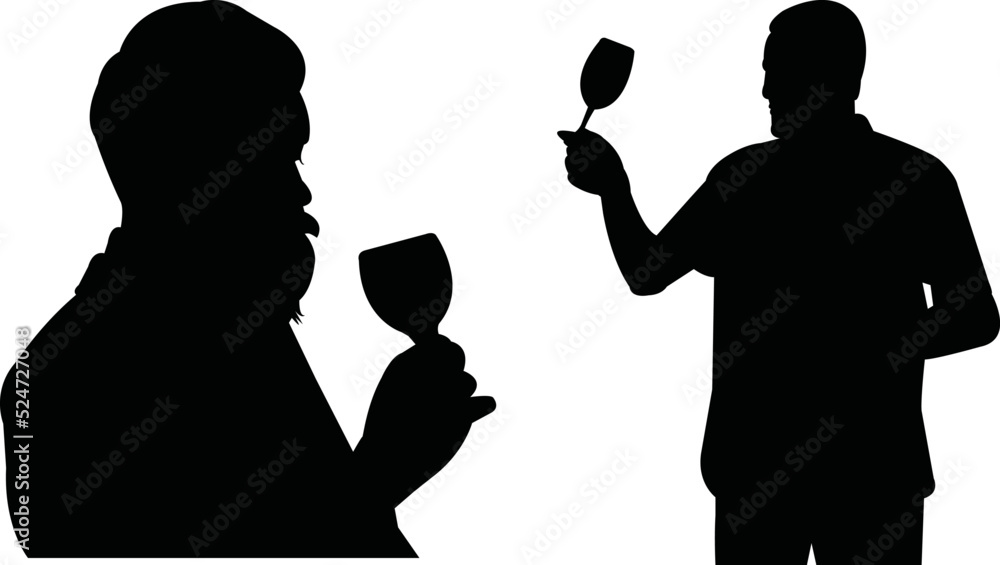 Wine tasting vector eps, Silhouette, Logo, Wine tasting vector eps Cut ...