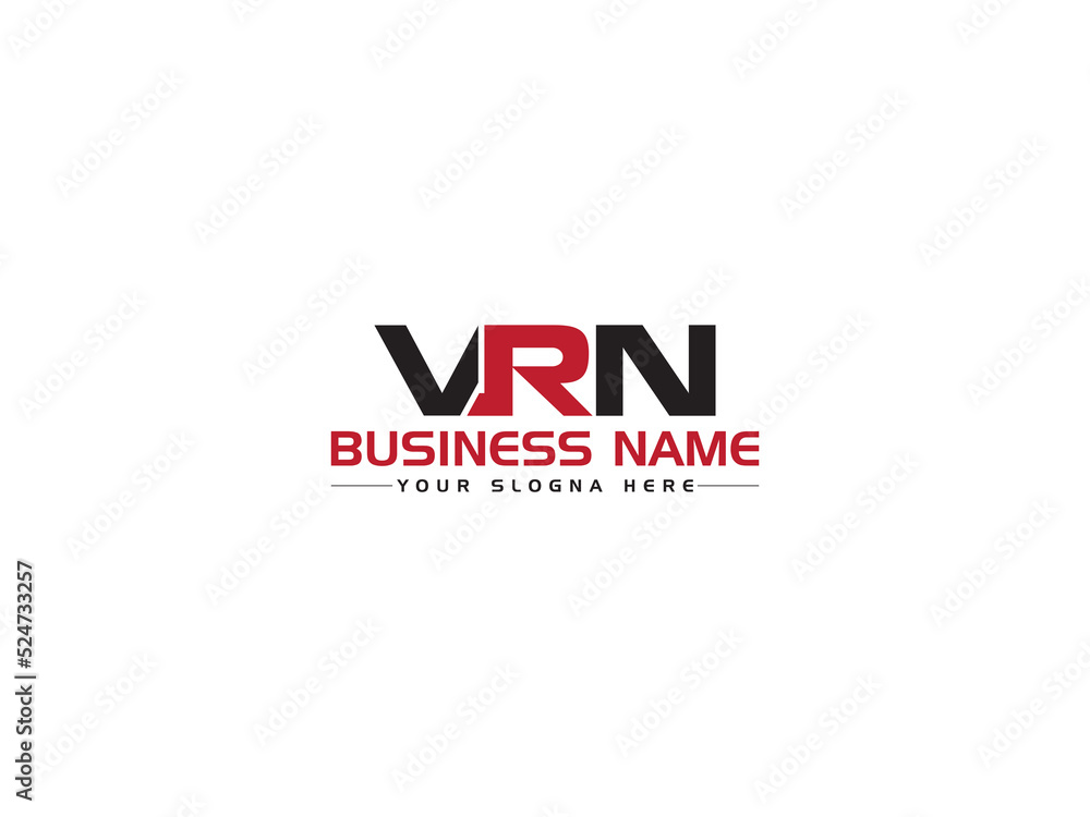 Initial VRN Logo Icon Design, Unique VR vrn Logo Letter Vector For Any Type Of Business Stock ...