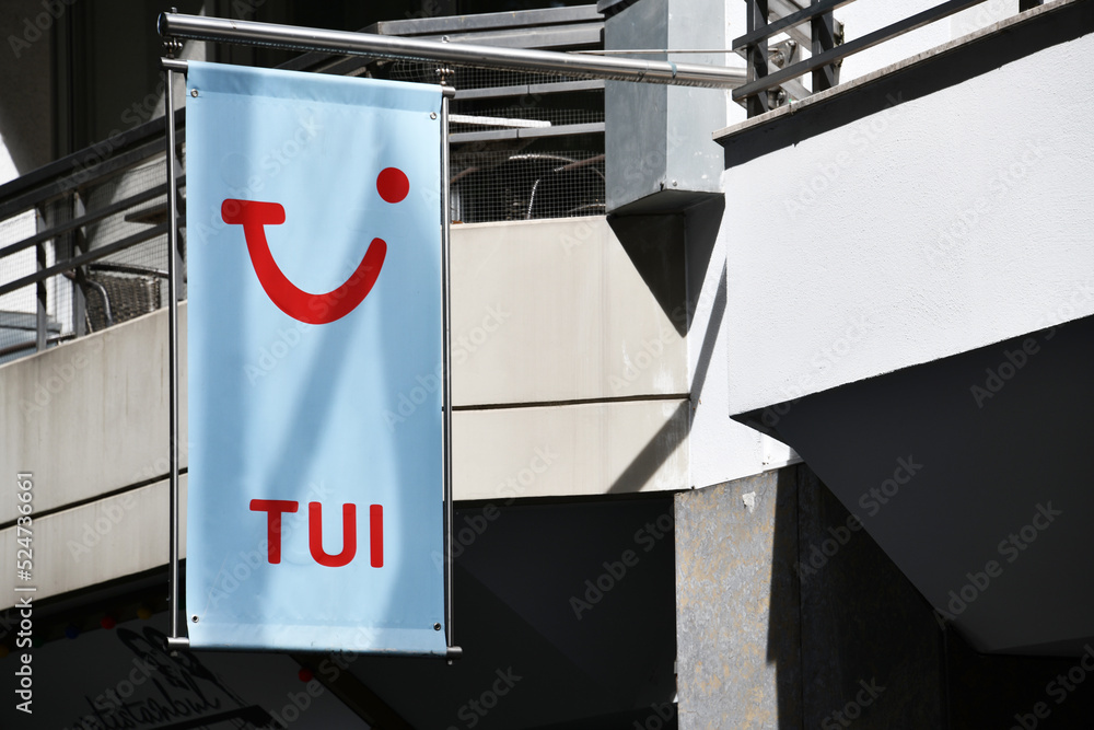 Cologne, North Rhine-Westphalia, Germany - June 3, 2022: TUI logo in ...