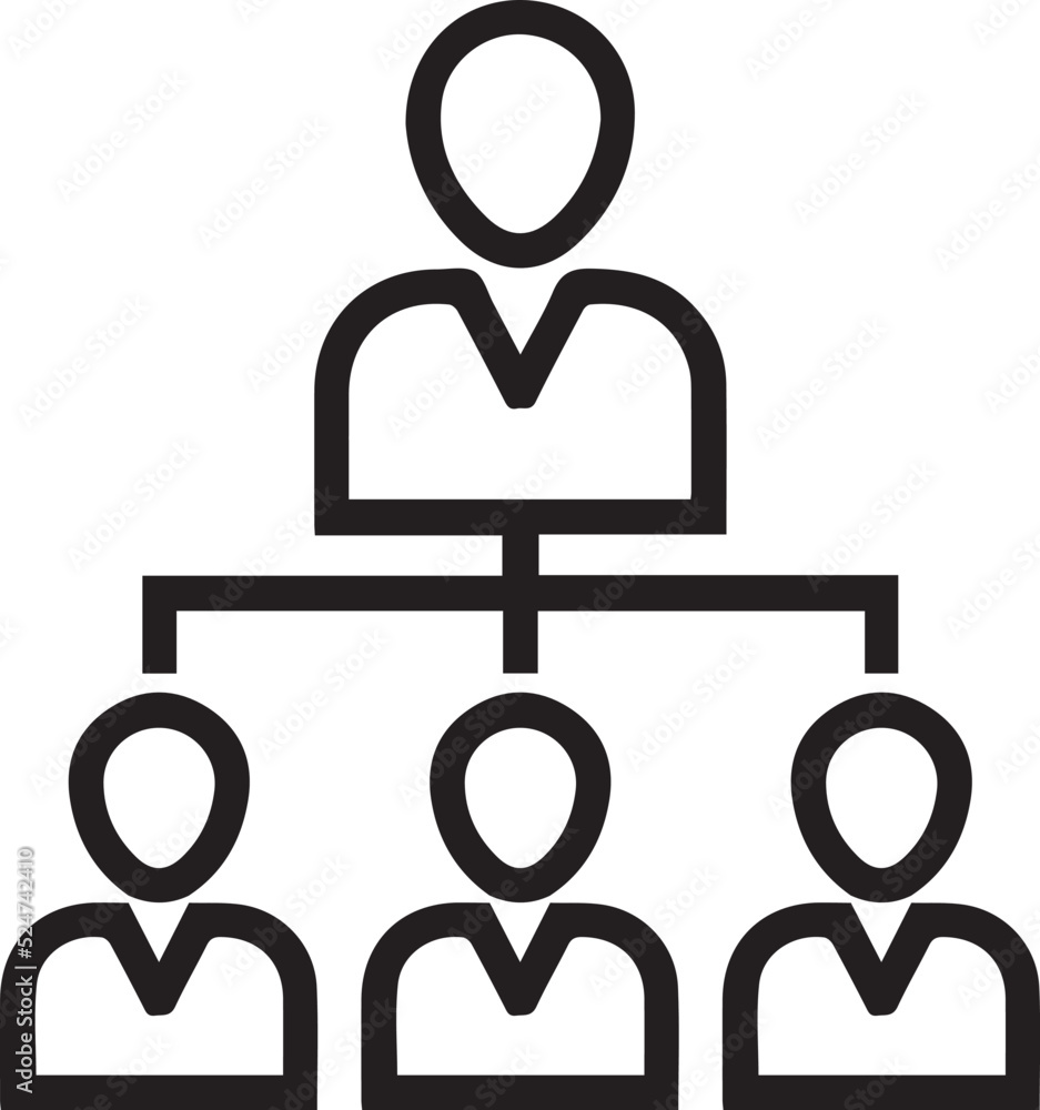 Organization Chart. Organizational structure. Simple organizational ...