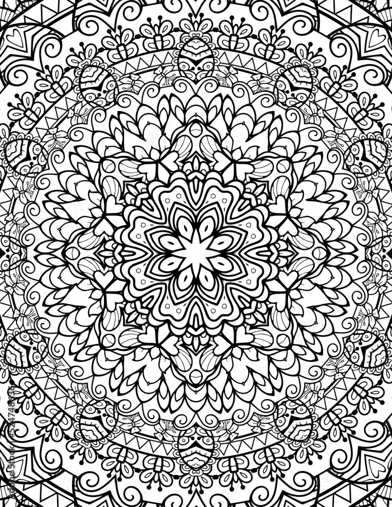Full Page Mandala Letter Size for Coloring Pages Mandala, Adult, Kids ...