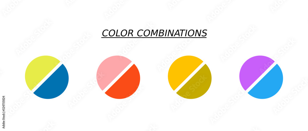 Vibrant color combinations palette Stock Vector | Adobe Stock