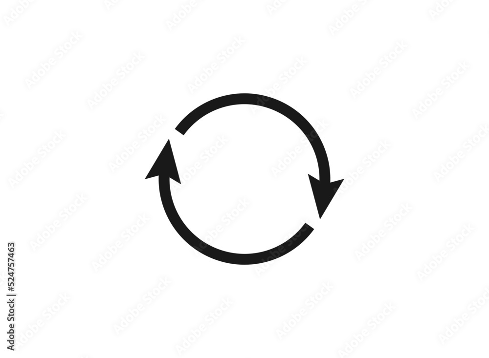 Cyclic rotation icon vector, recycling recurrence, renewal. Vector ...