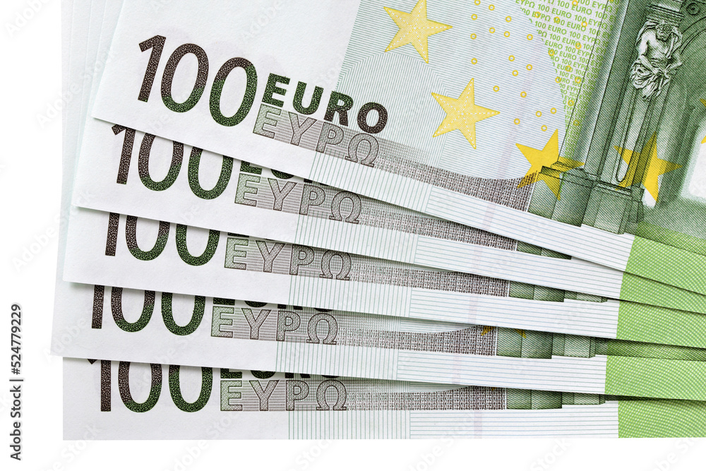 Euro 100 hundred currency bills isolated transparent background photo ...