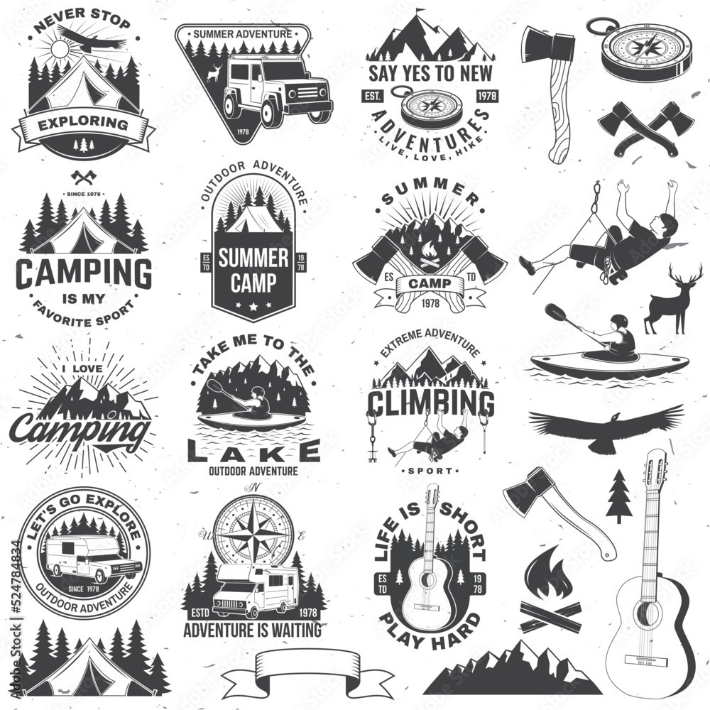 Vintage Camping Clipart