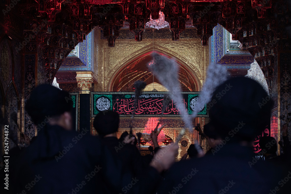 The sacred month of Muharram Ashura in Karbala, Iraq, the shrine of ...
