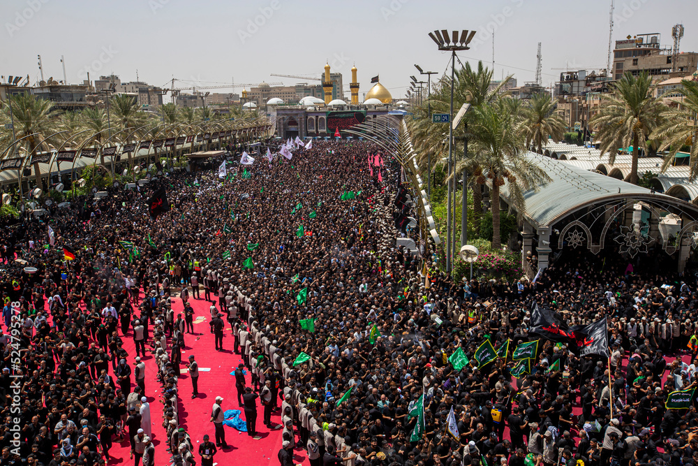 The sacred month of Muharram Ashura in Karbala, Iraq, the shrine of ...