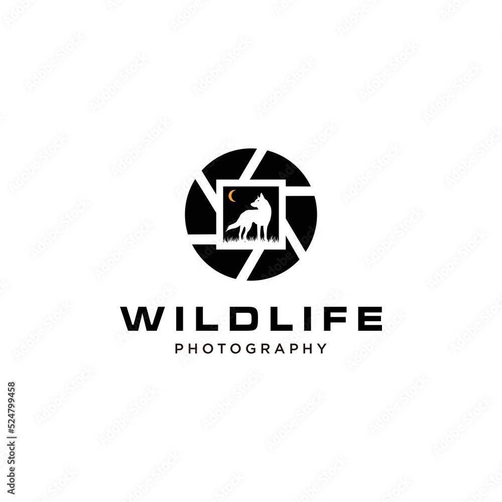 Wildlife Photography Logo Design Stock Vector | Adobe Stock