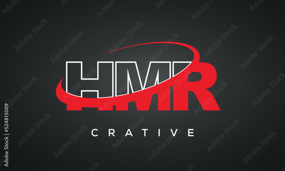 HMR letters typography monogram logo , creative modern logo icon with ...
