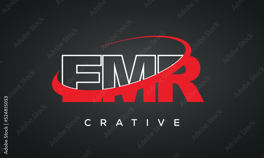 EMR letters typography monogram logo , creative modern logo icon with ...